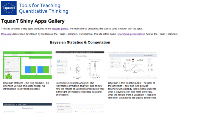 Online Learning Contents – Tools for Teaching Quantitative Thinking